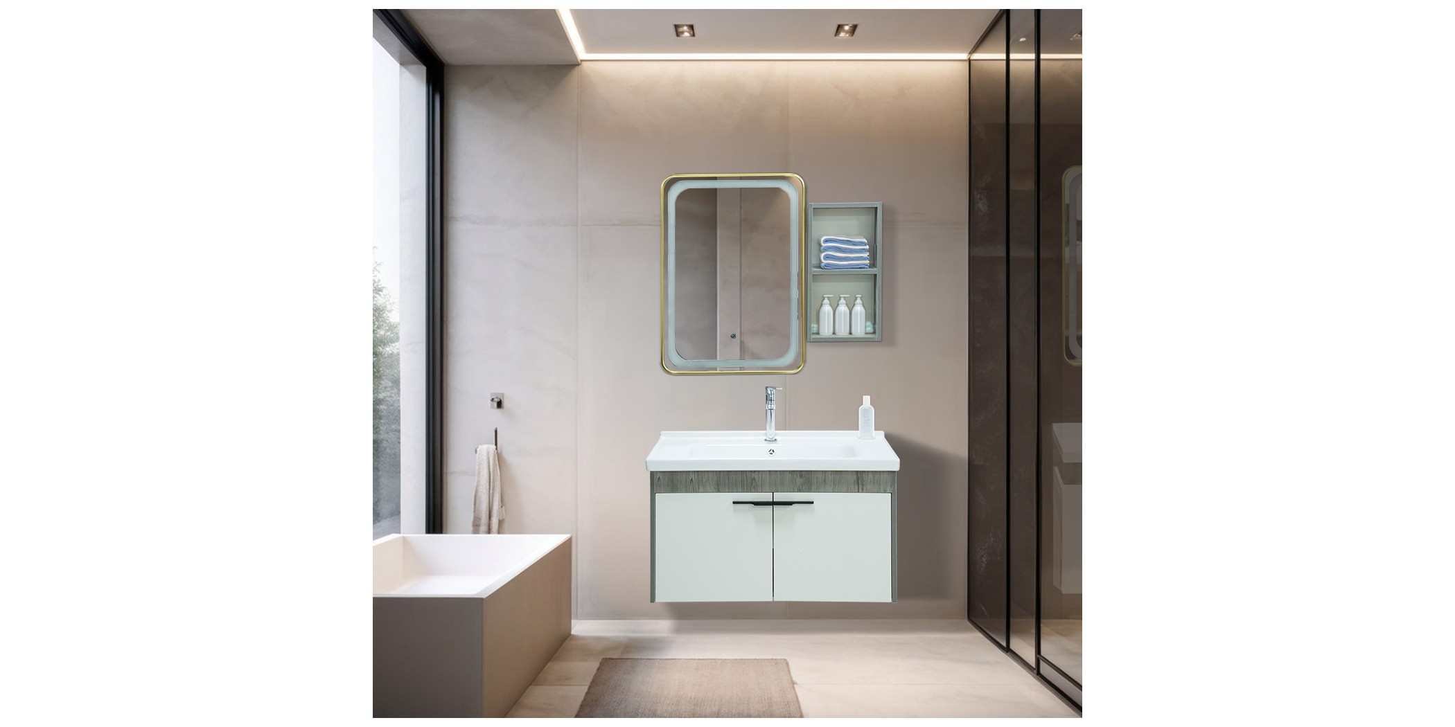 Bathroom Cabinet With Mirror Ref DC12-80L