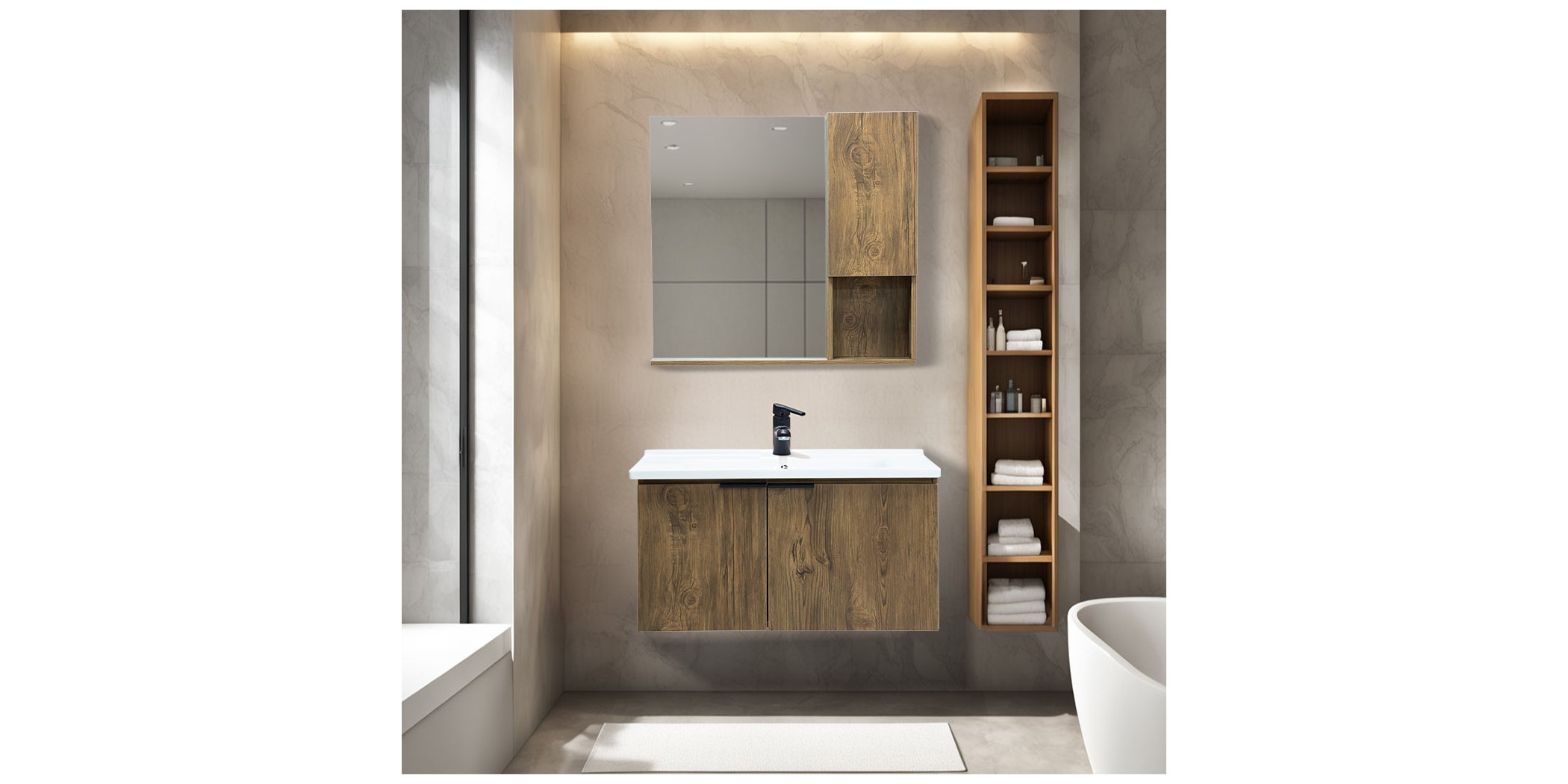 Bathroom Cabinet With Mirror Ref DC06-80