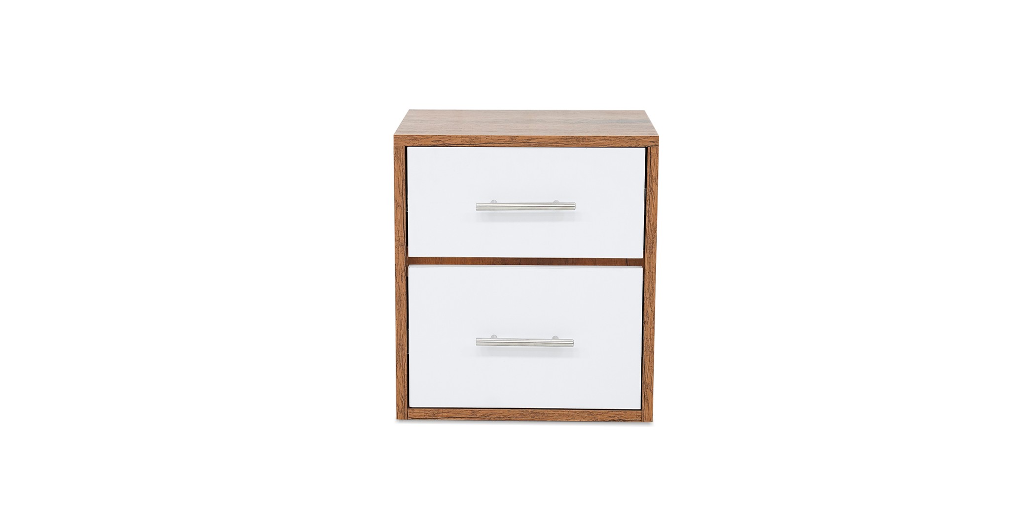Latina Night Table With 2 Drawers In Melamine MDF