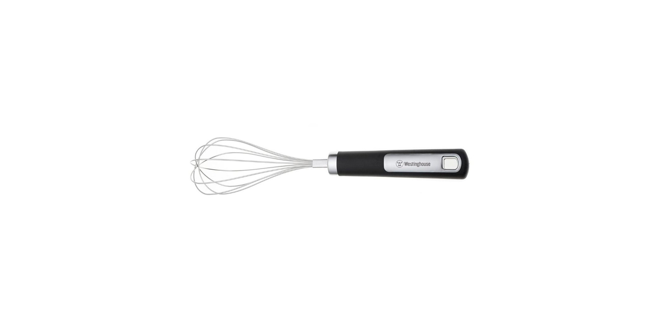 Westinghouse WCKG0081007 11.25” S/S Egg Whisk With Black Soft Grip Handle