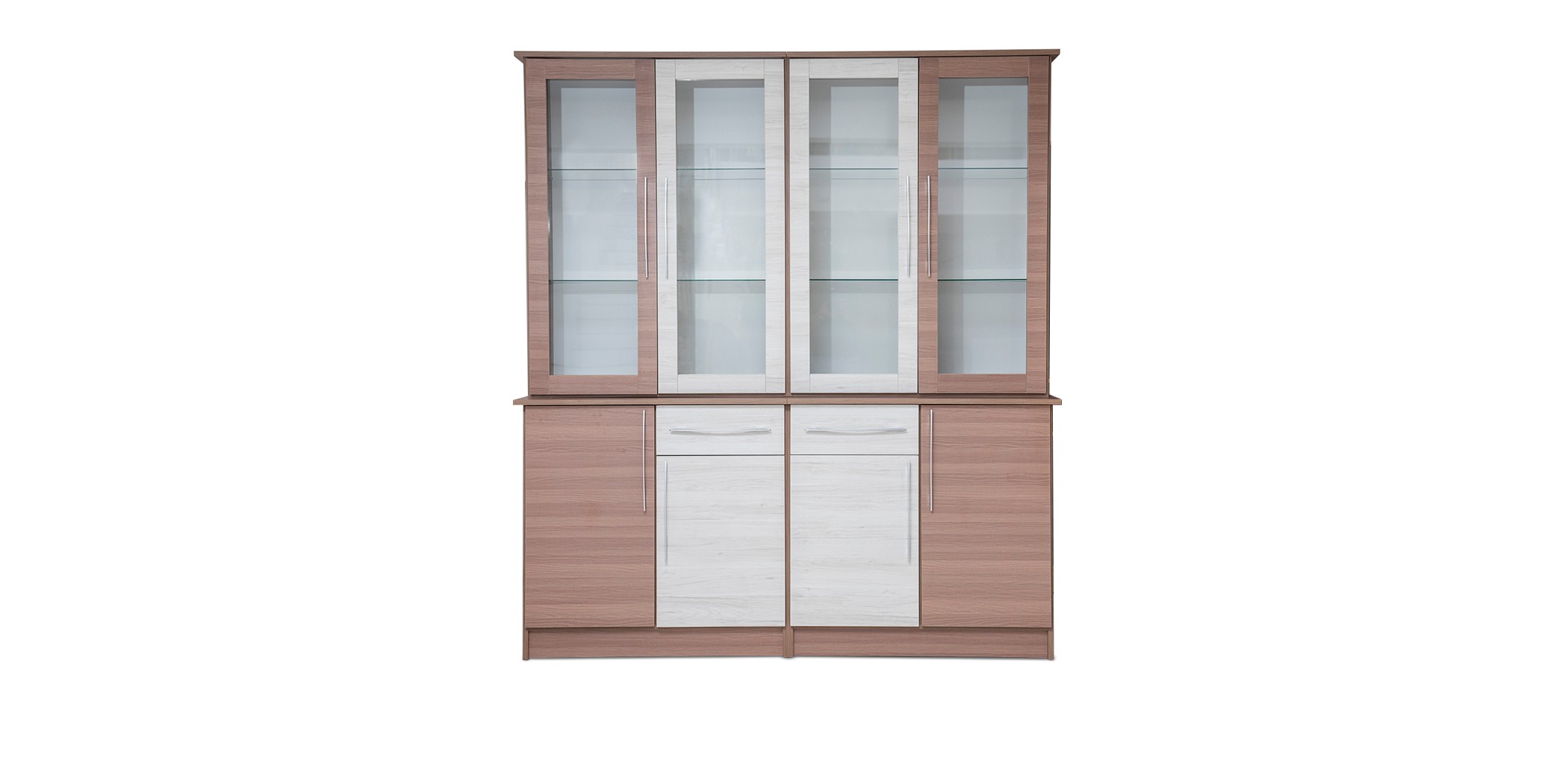 Genoa Buffet 8 Doors Cafe Latte & Larix White