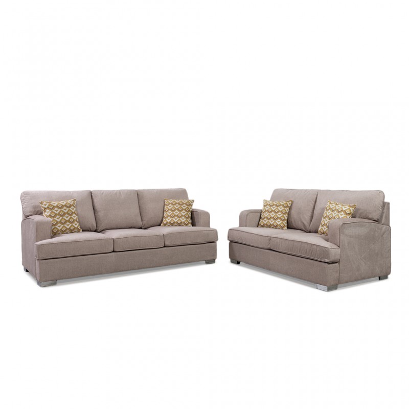 Belluti 3+2 & Ottoman In Spin Linen Fab