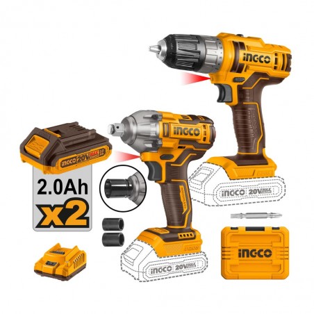 Ingco Cosli230702 Lithium-Ion Combo 2 pcs Set