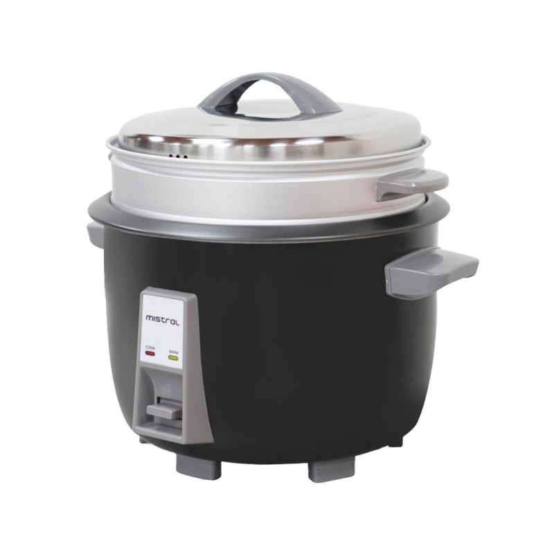 Mistral MRC360BS 3.6L Black Rice Cooker With Steamer