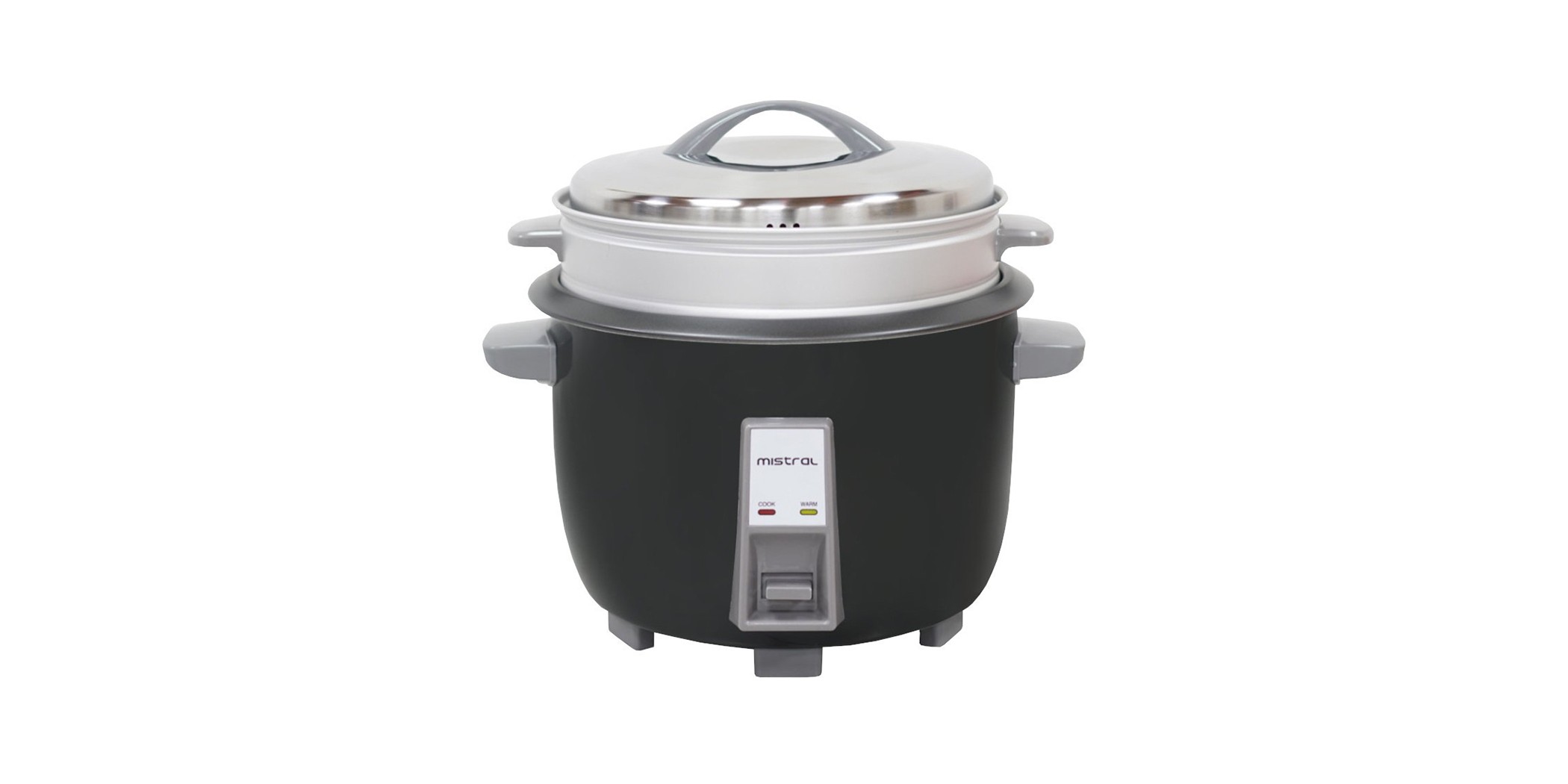 Mistral MRC360BS 3.6L Black Rice Cooker With Steamer