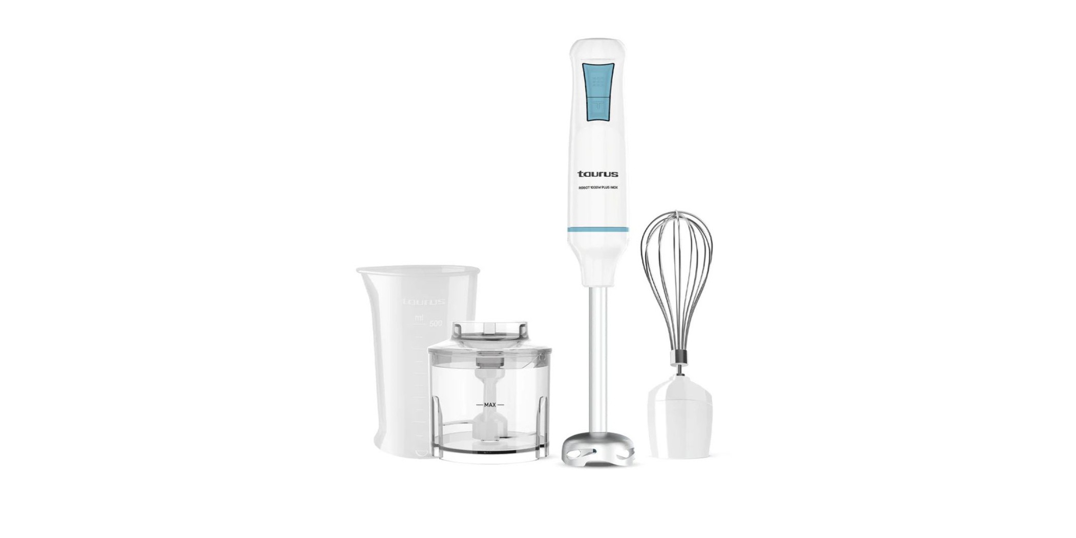 Taurus Robot 1000 Plus Inox Hand Blender With Whisk & Chopper - 916444000