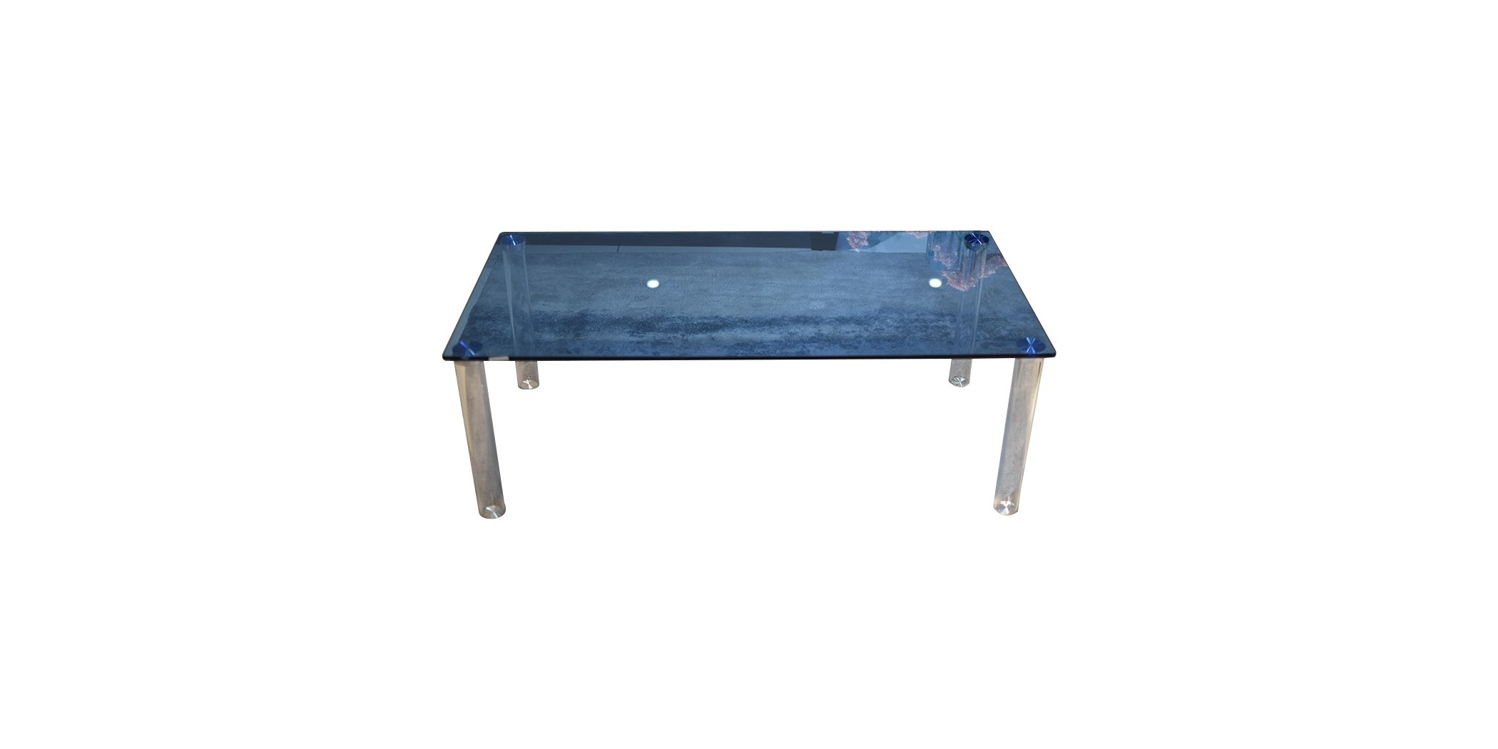 Vitro Coffee Table Blue Glass Top