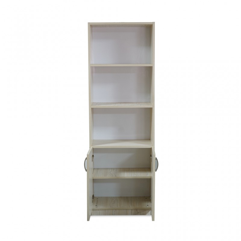 Bookshelf 2 Doors & 3 Tiers Door MDF