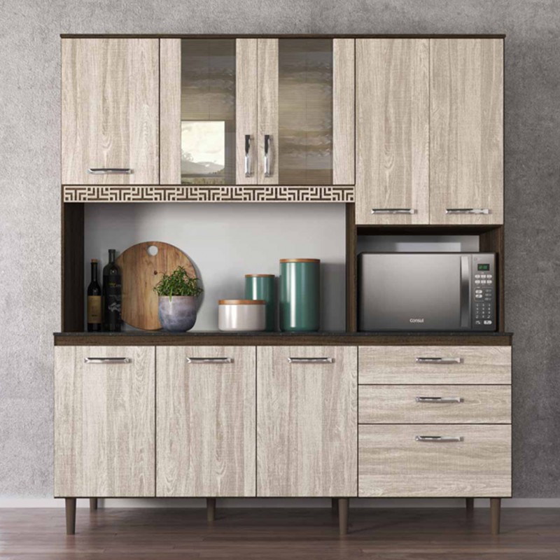 Kit Fit 180 cm Kitchen Unit Almond Rustic