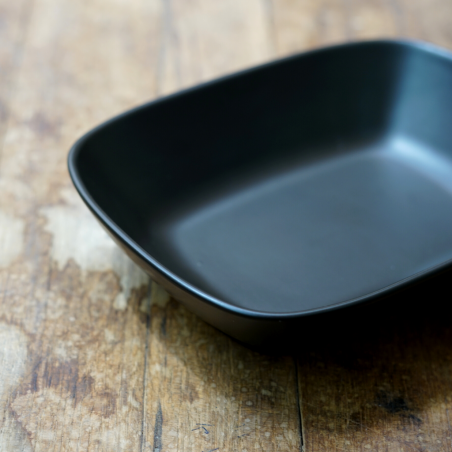 Gural GBSE020KR141SYH 20cm Rect Deep Dish Matt Black "O"