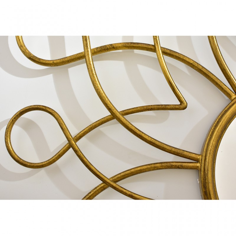 Wall Mirror In MDF Golden Finish