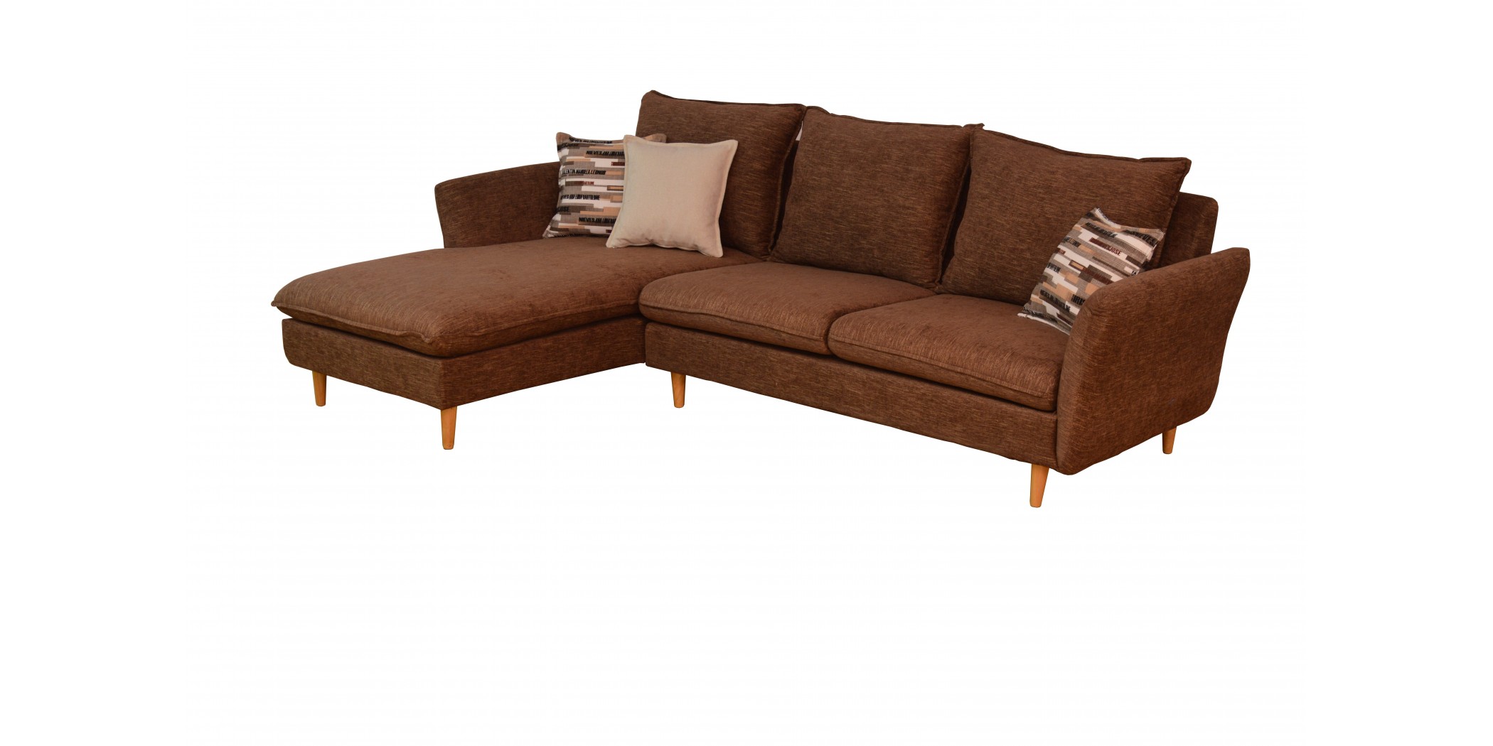 Stanford Cosy Sofa Corner Fabric Coffee