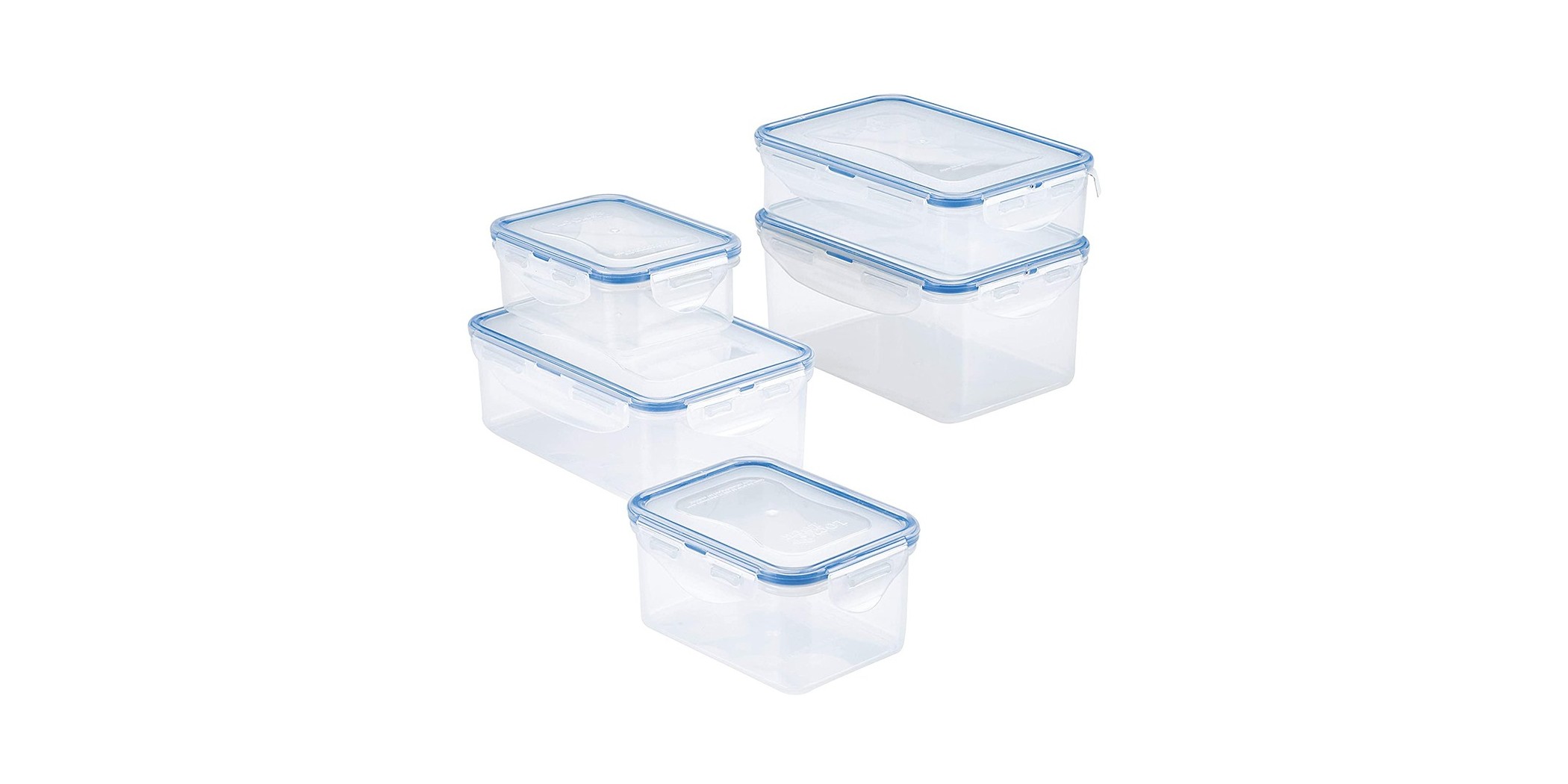 Lock & Lock HPL815SG5 Rectangle Container x 5pcs "O"
