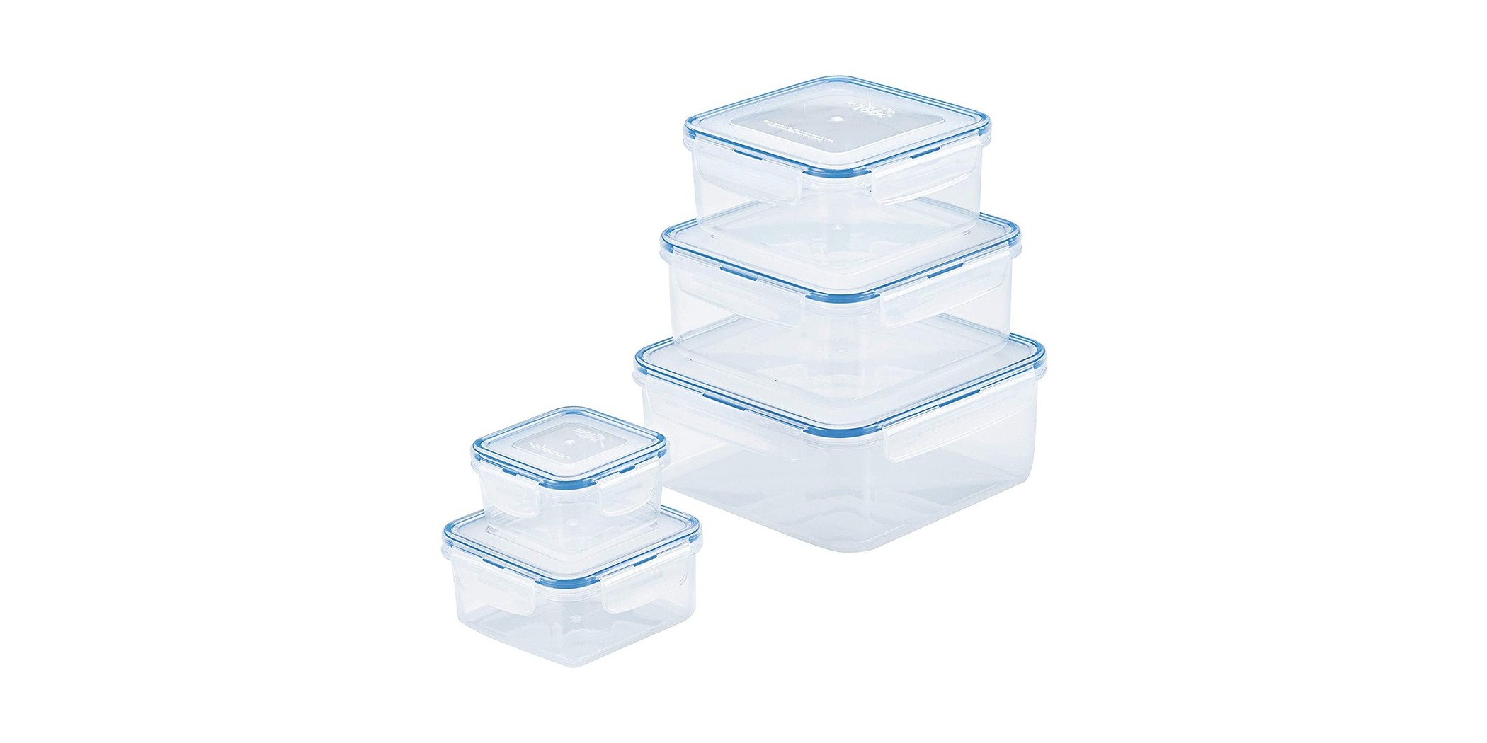 Lock & Lock HPL980CLQ5 Square Container x 5pcs "O"