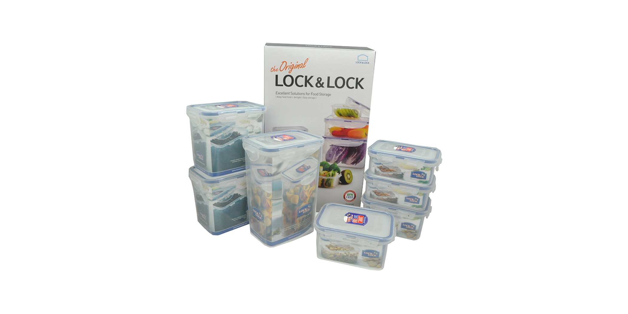 Lock & Lock HPT809BS Rectangle Container x 7pcs"O"