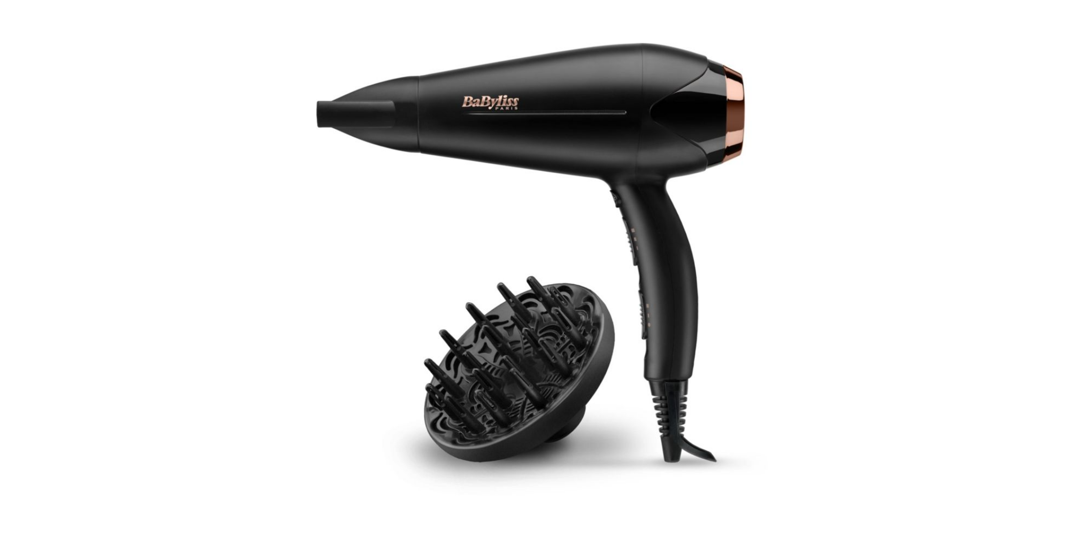 Babyliss D570DE Black Ionic 2200W Hair Dryer 3YW "O"
