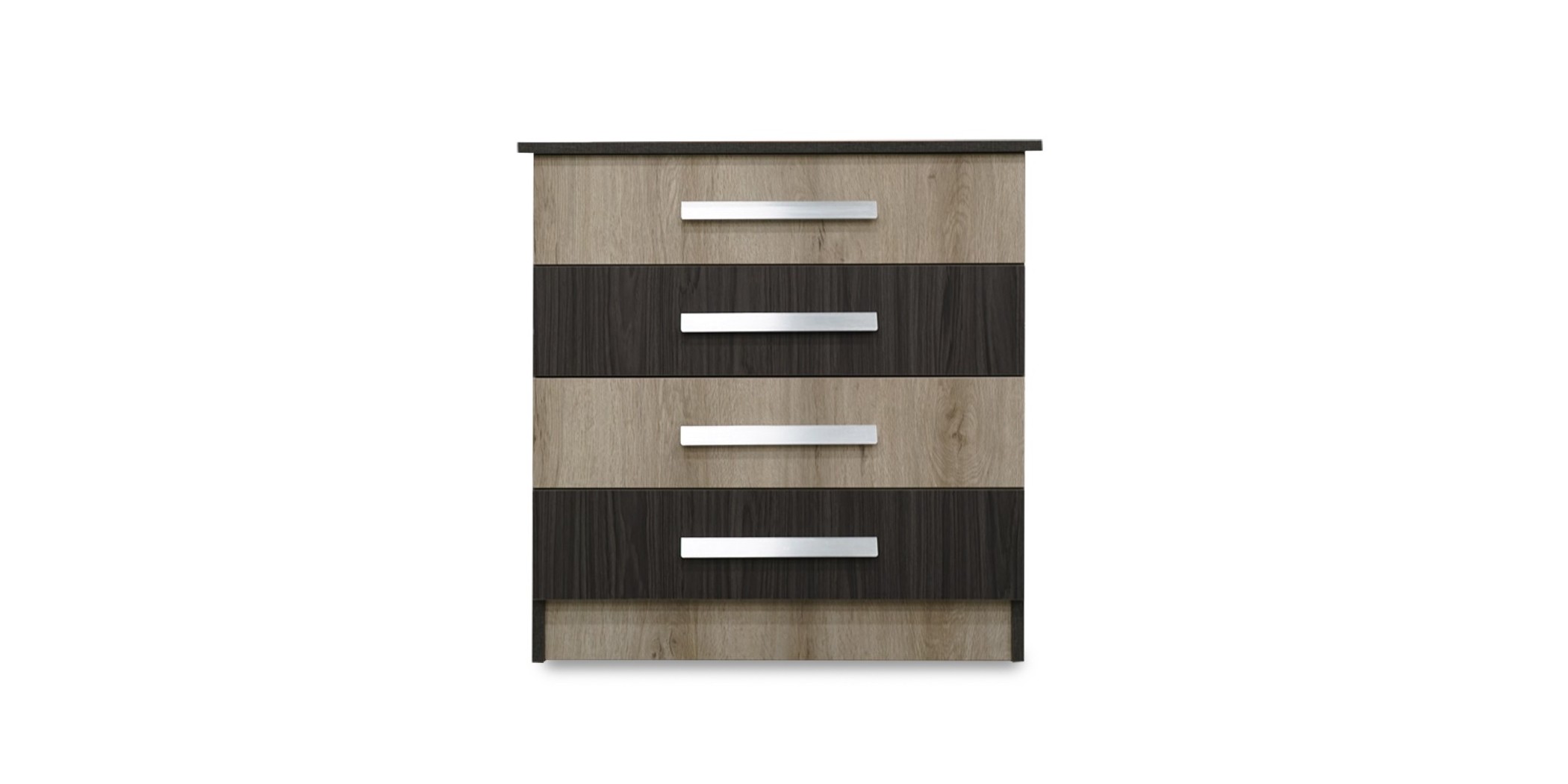 Florence Chest of Drawer With 4 Drawers MDF Zebra Patten & Greyish Grey