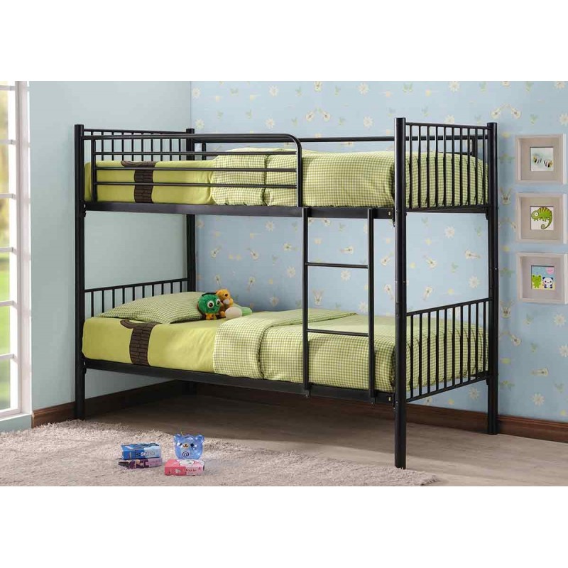 Lily Bunk Bed 90x190 cm Black Metal