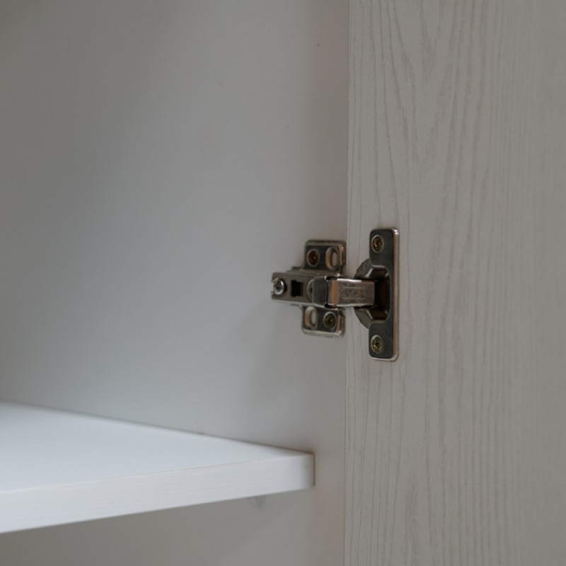 Tessa Wardrobe 4 Doors MDF Off White & Able Oak