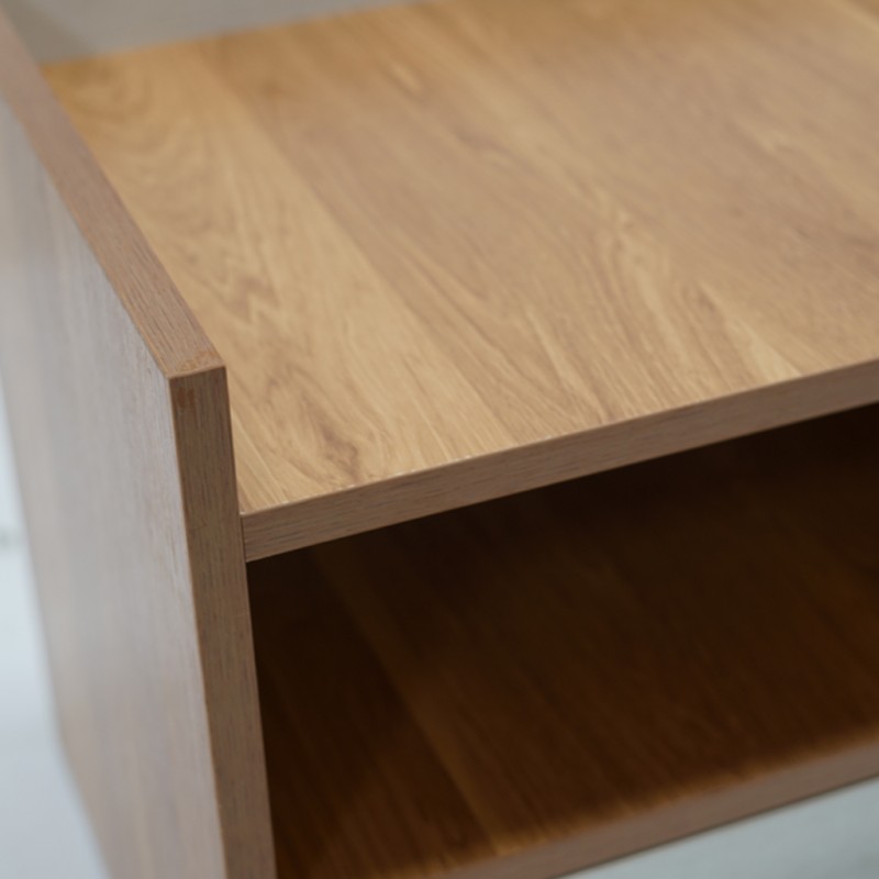 Tessa Night Table MDF Off White & Able Oak