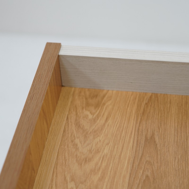 Tessa Night Table MDF Off White & Able Oak