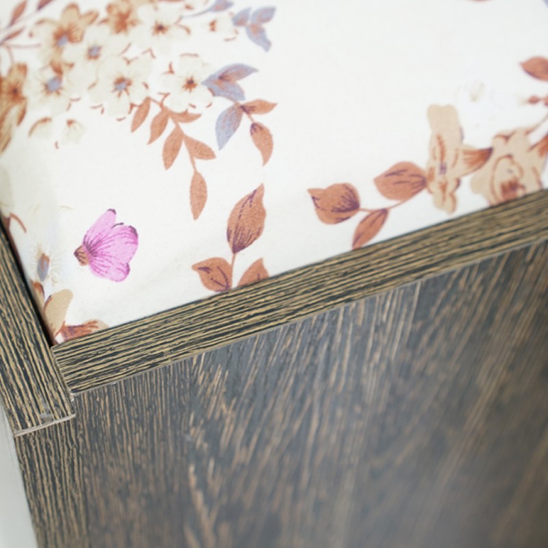 Rainbow Dressing Table & Pouf MDF Light Wengue