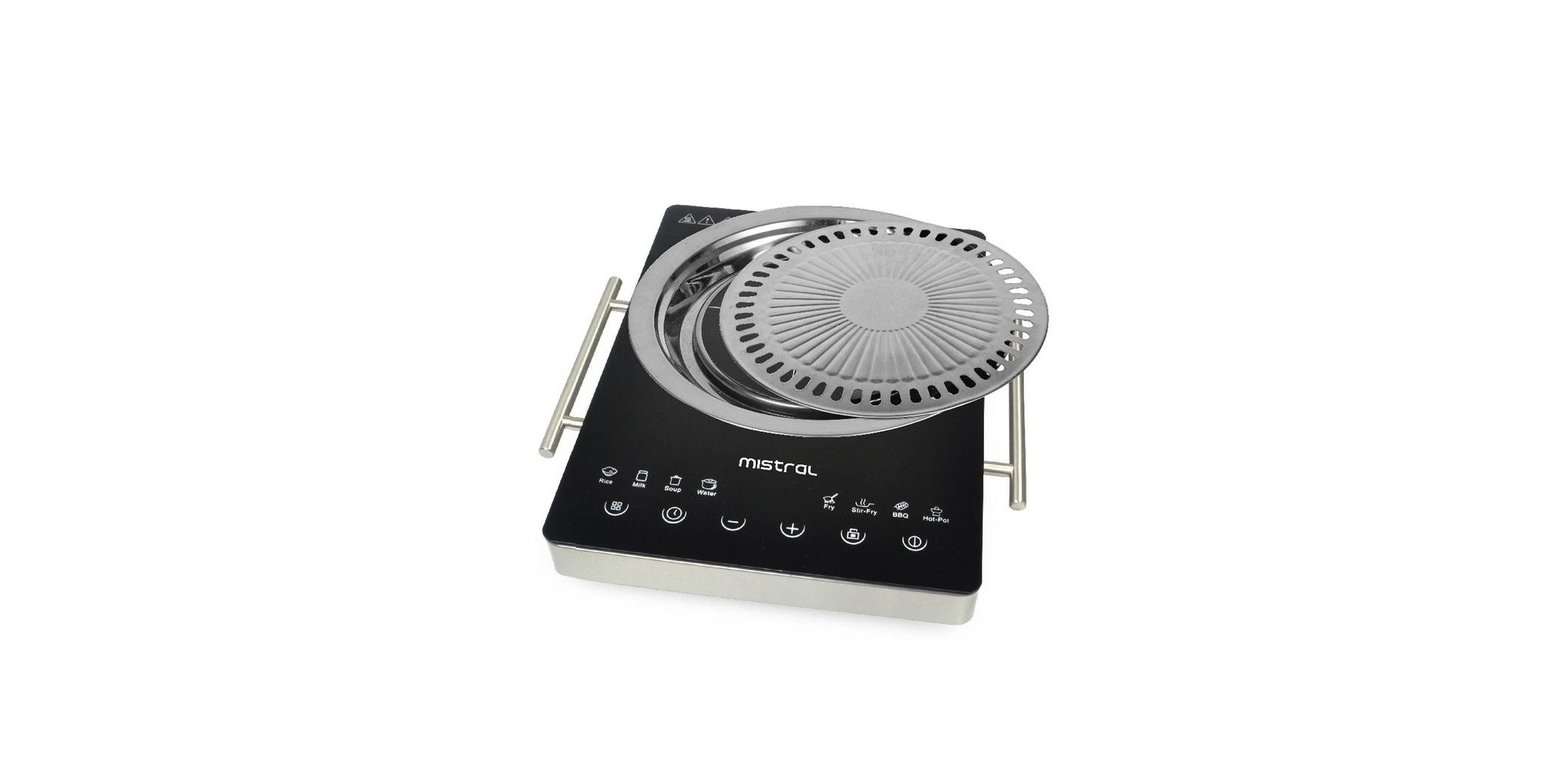 Mistral MCC317 Slim Black Ceramic Cooker With Free Grill & BBQ Tray