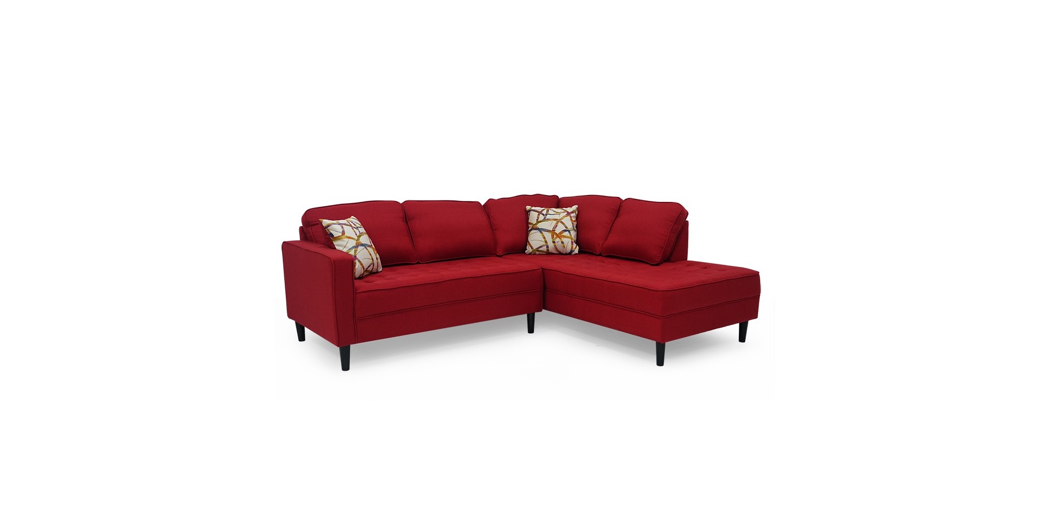 Cove Sofa Corner LAF LVST+RAF Chaise Ruby Col