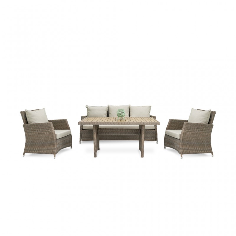 Stockton Table+2 Chairs & 3 Seater Vipora Color