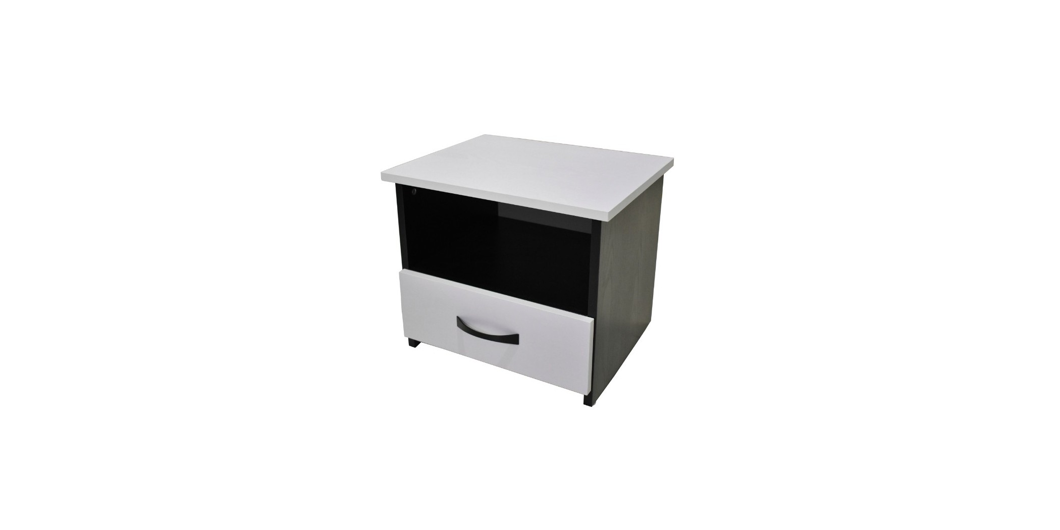 Juliette Night Table MDF Black & White