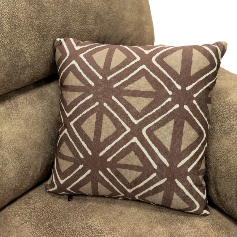 Maurizio 2 Seater Brown Saddle Col Fabric