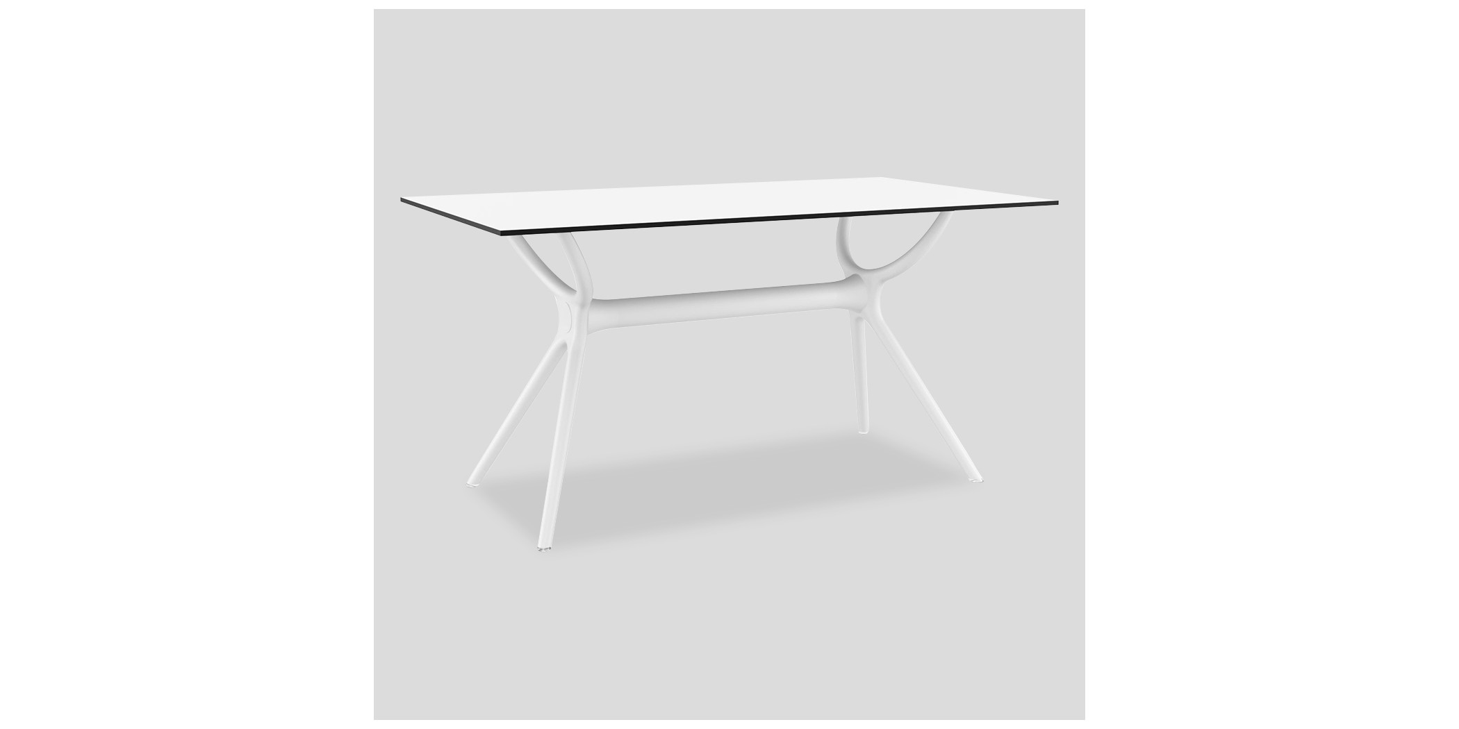 Siesta Air Table Top & Air Leg White 80x140cm