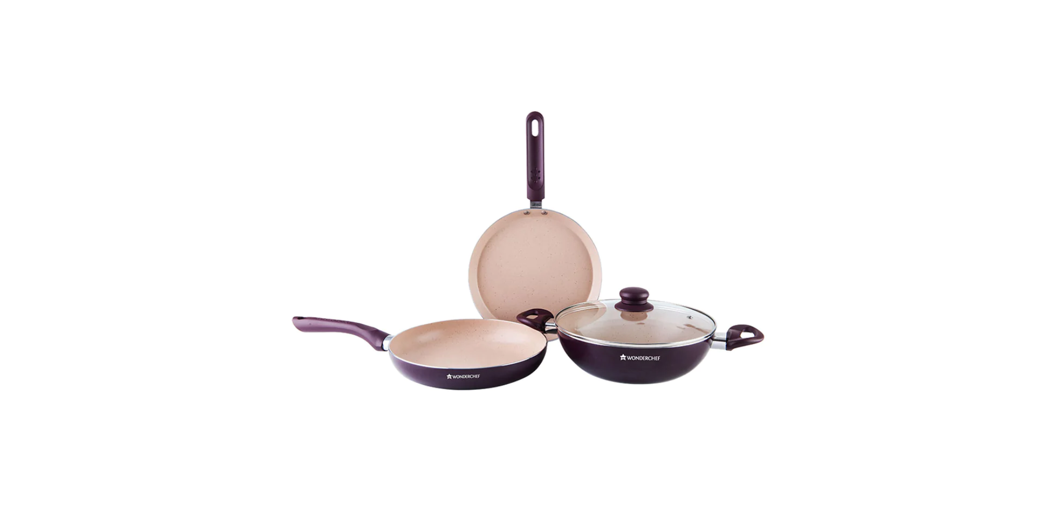 Wonderchef WON472 Burgundy New 2YW Milano Set - 63153383