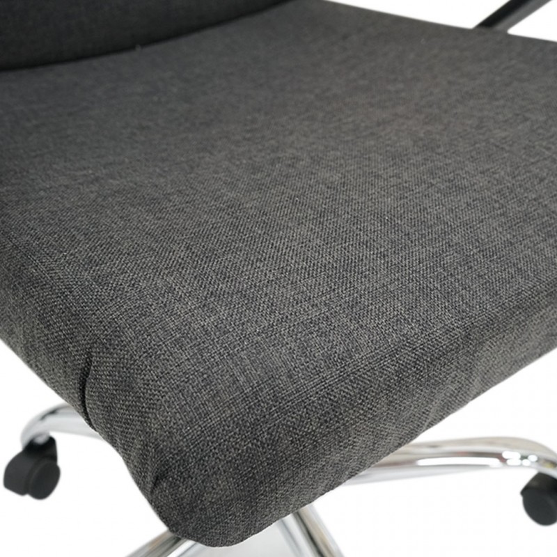 Arthur Medium High Back Chair Dark Grey Fabric