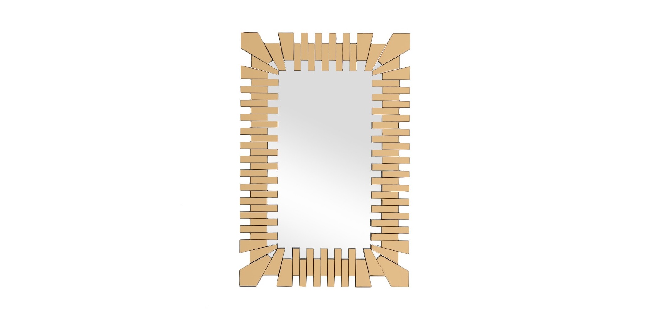 Wall Mirror W80xD3xH120x cm MDF - Rose Gold Finish JV-MN6209