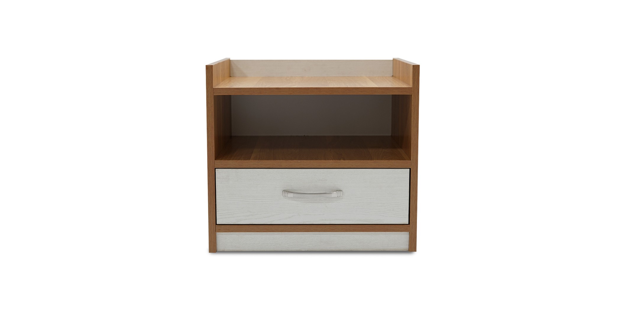 Tessa Night Table MDF Off White & Able Oak