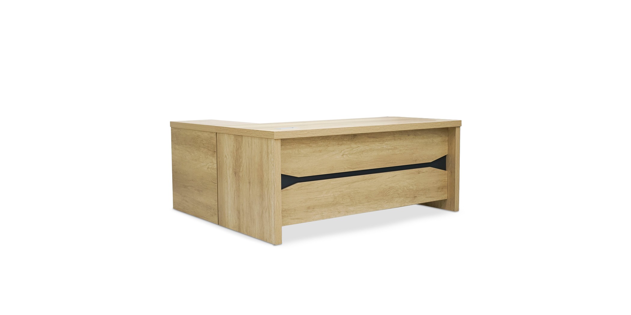 Stellar Ixia Executive Table Light Oak & Grey