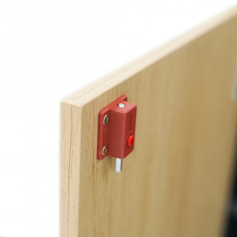 Stellar Linaria Filing Cabinet Light Oak & Grey