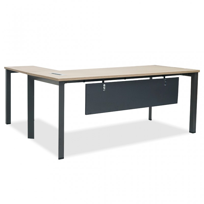 Stellar Diascia Office Desk Light Oak & Dark Grey