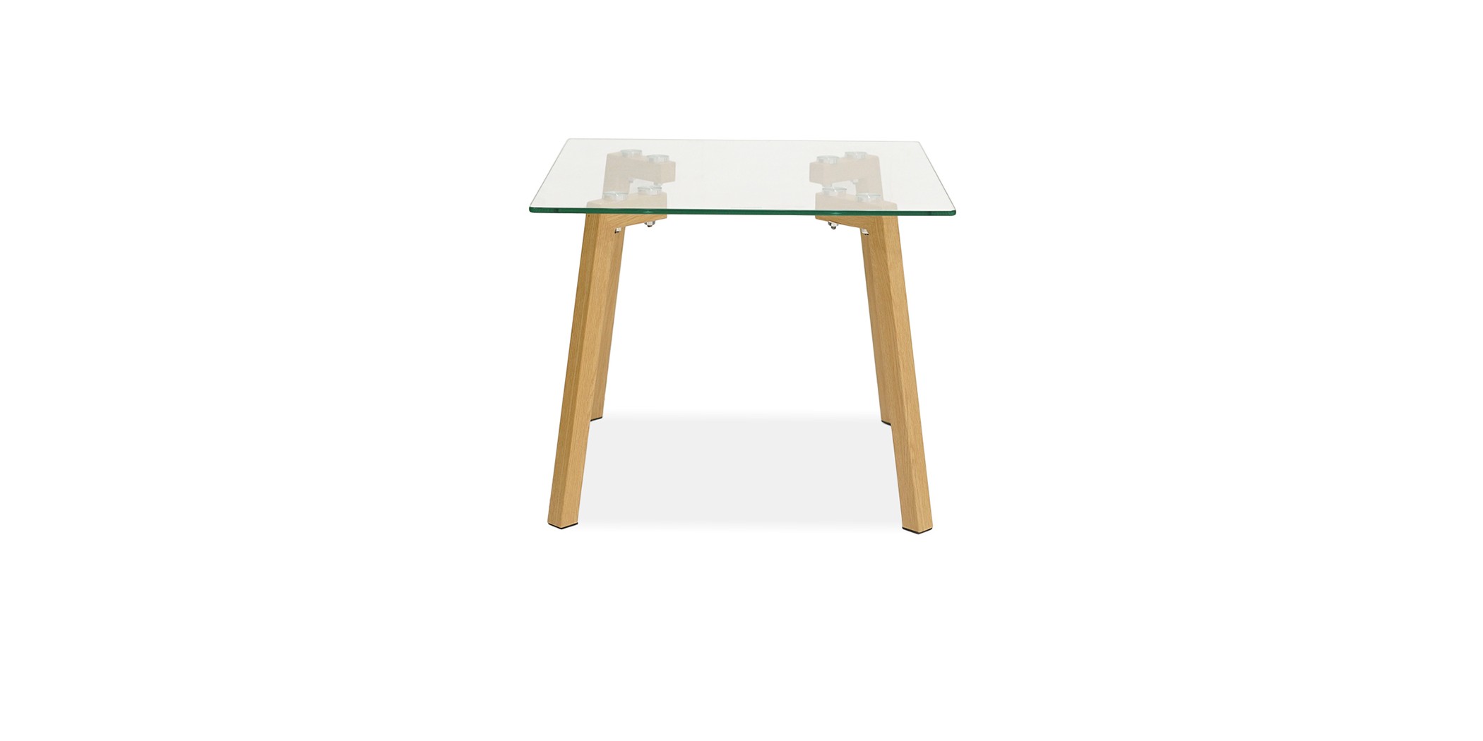 Dakota Side Table Metal & Transparent Glass