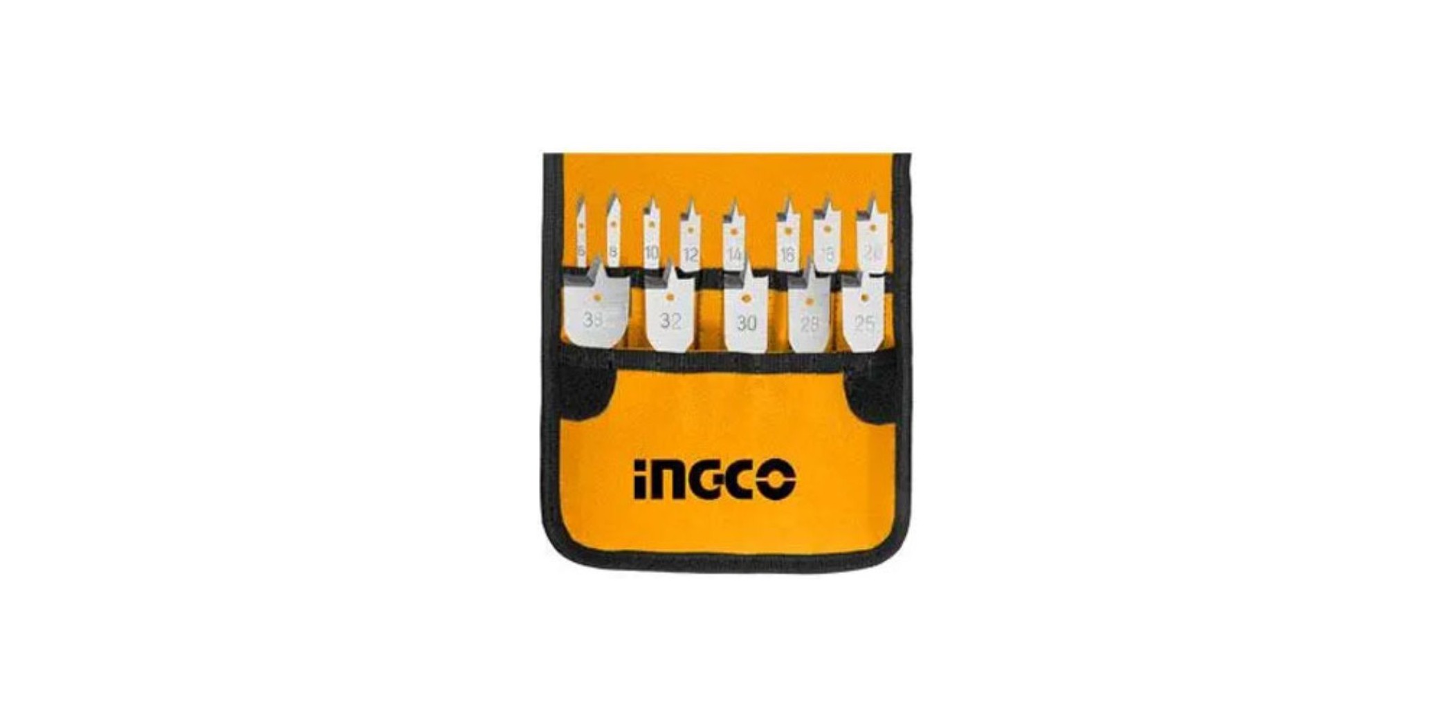 Ingco 13Pcs Flat Wood Drill Bits AKD41301
