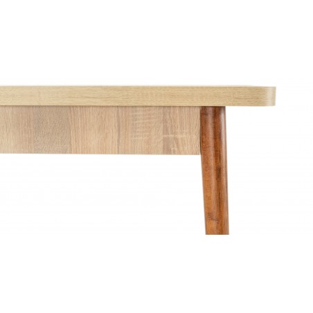 Miray Table & 8 Chairs Light Brown Fabric