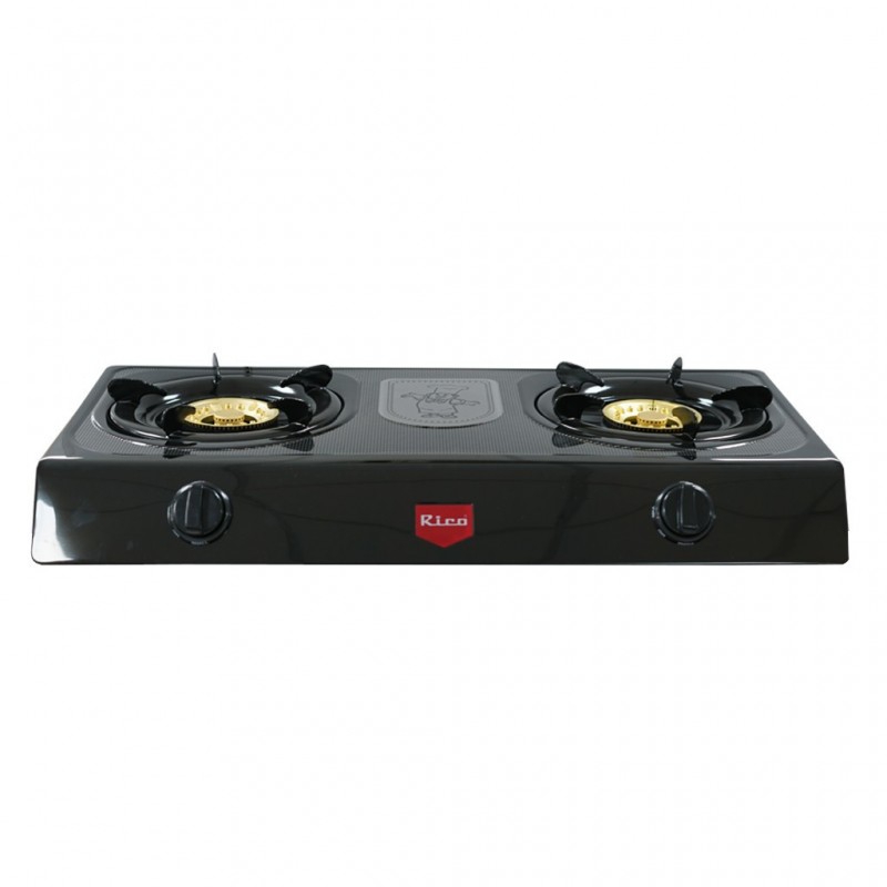 Rico GS2007 Black S/Steel Double Gas Stove