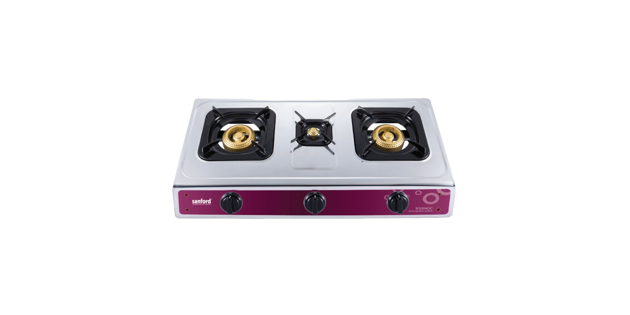 Sanford SAN141 SF5354GC 3 Burner S/S 2YW Gas Cooker