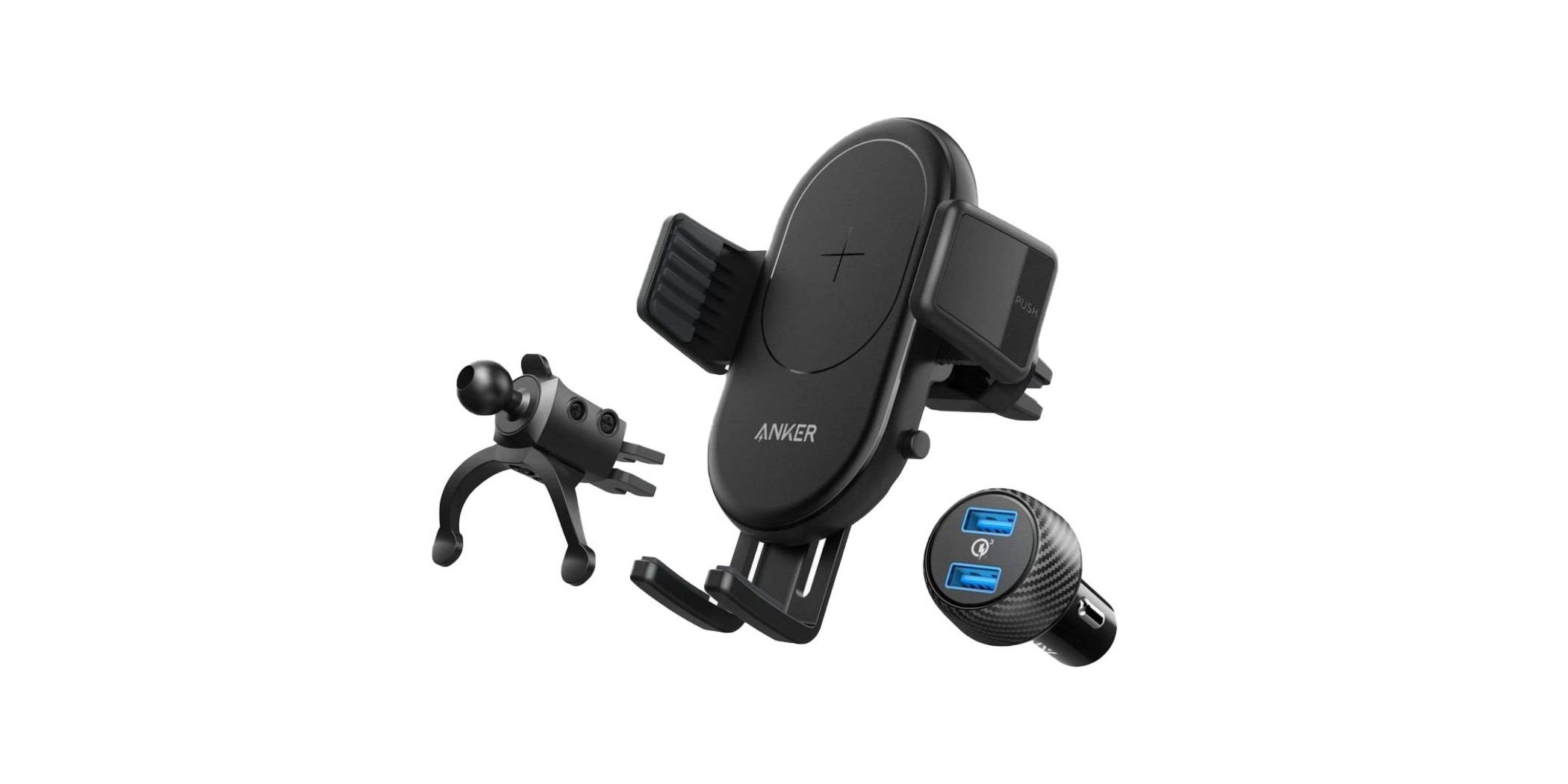 Anker PowerWave 7.5 Car Mount with 2-Port