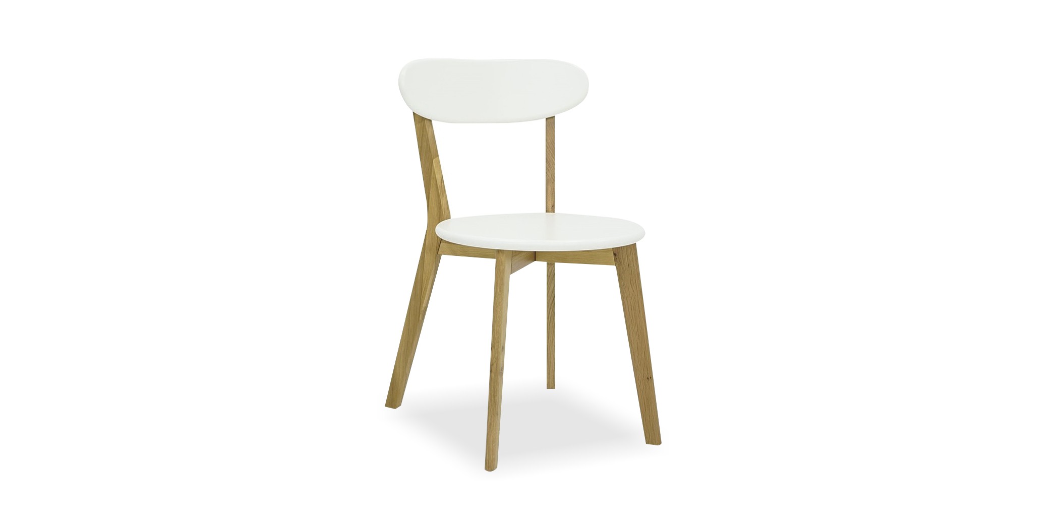 Fjord Dining Chair Oak and White