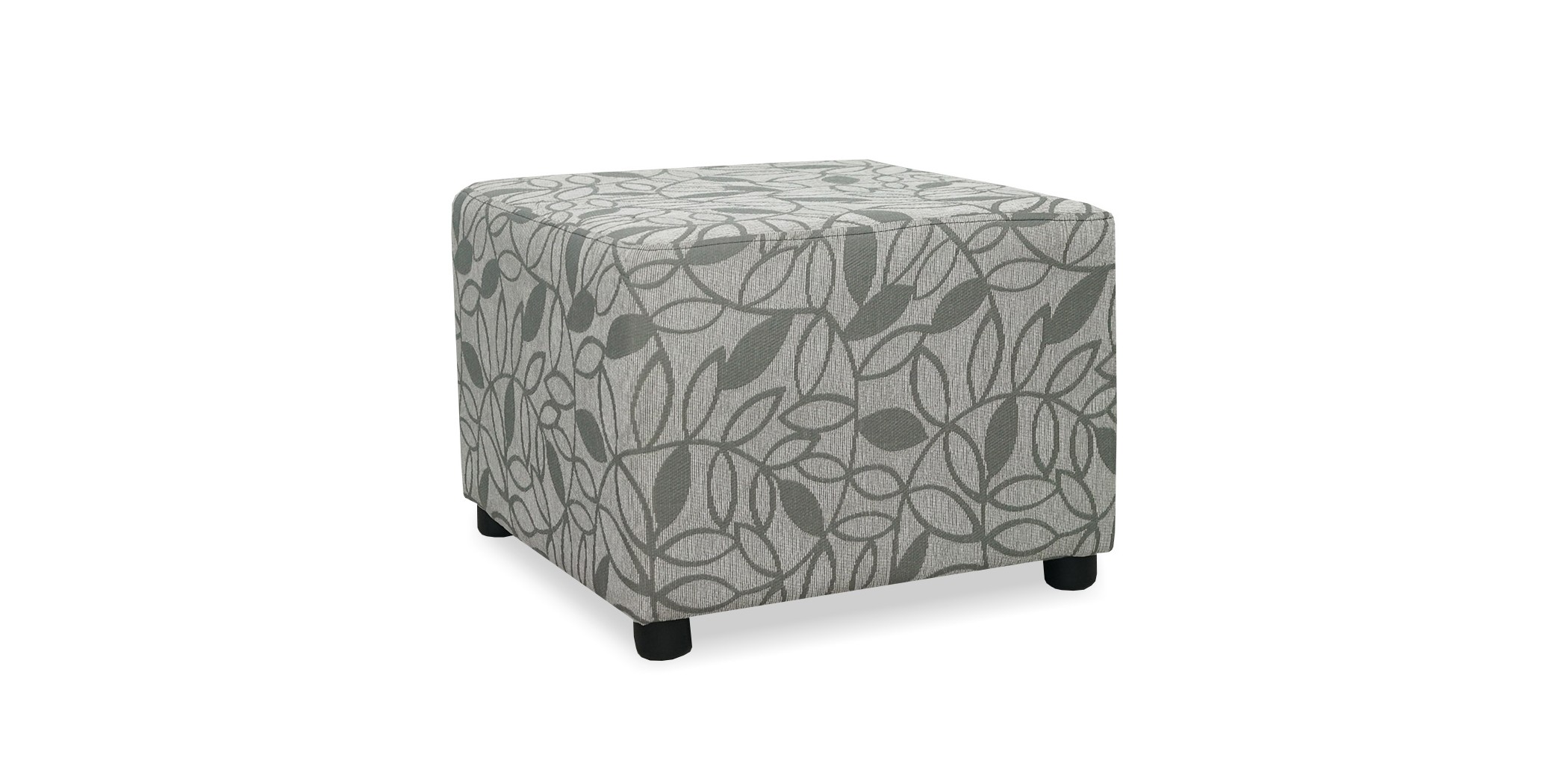 Picasso Ottoman in Pattern L.Grey Fabric