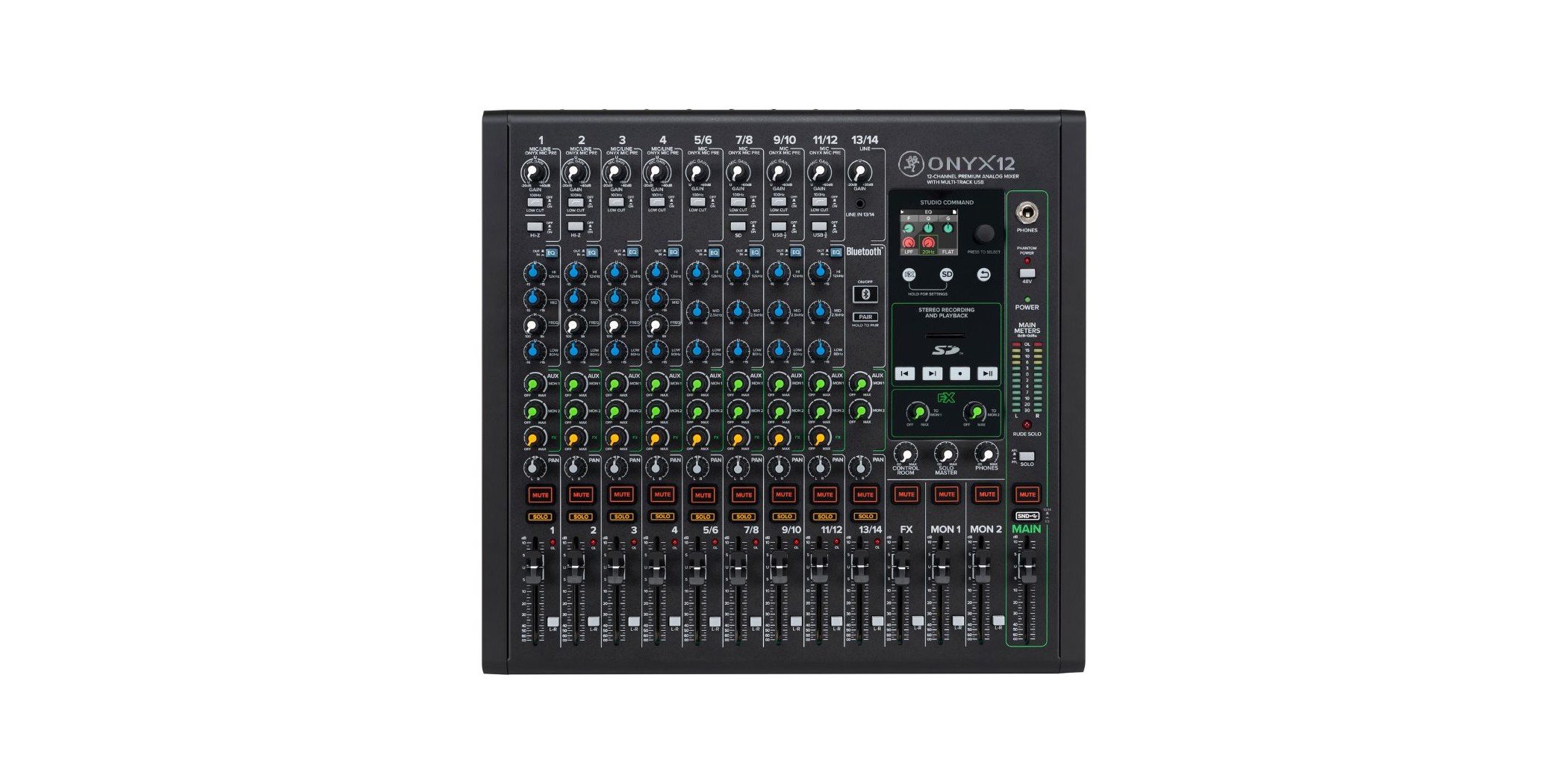 Mackie 2051991-01 Onyx12 12-Channel Mixer Analog Premium With Multi ...