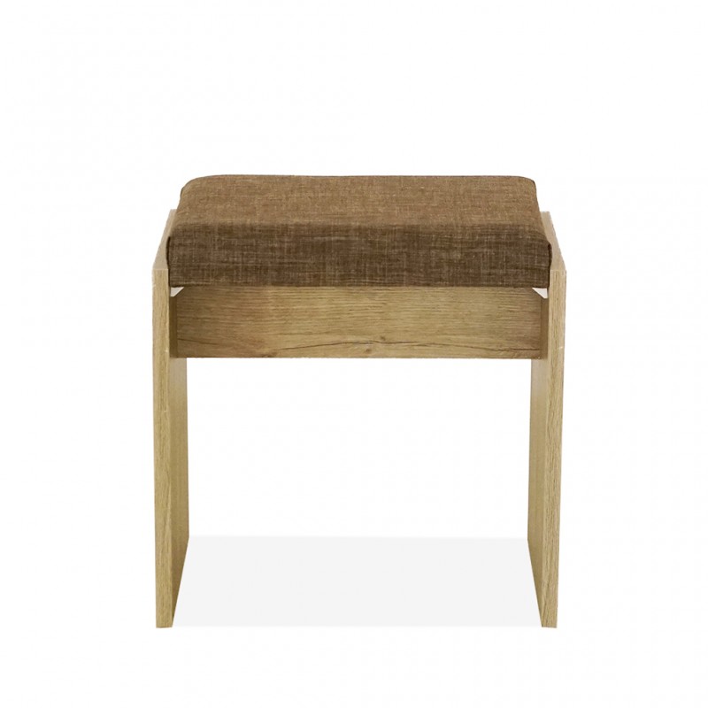 Elnora Dressing Table & Pouf Relic Oak & Warm White