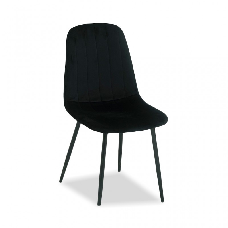 Apollo Dining Chair Black Velvet